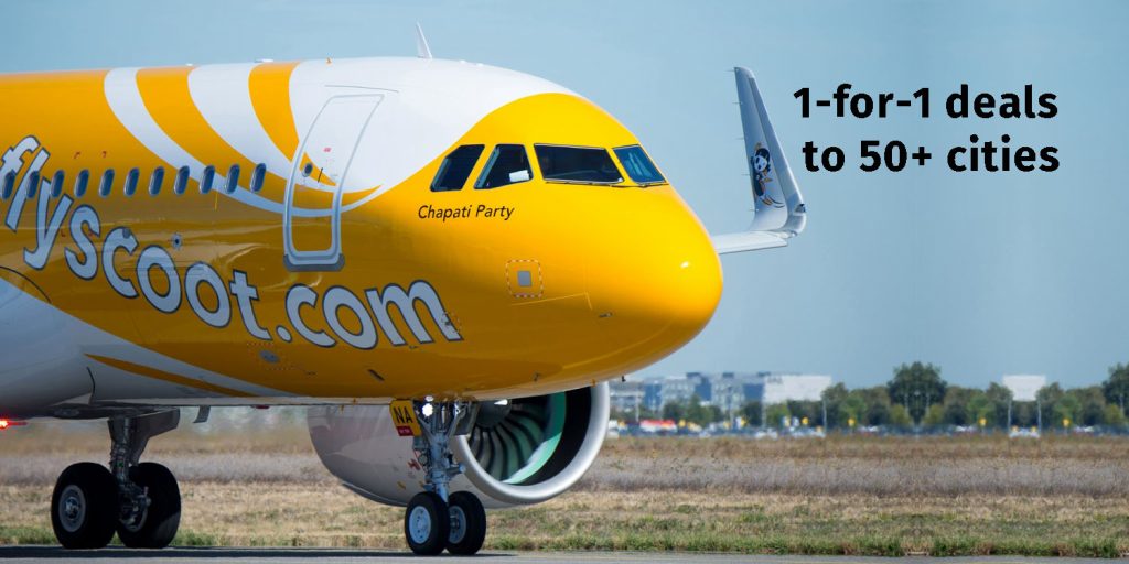 Buy-1-Get-1-Free Scoot Flight Tickets On 13 Nov 2018 Only