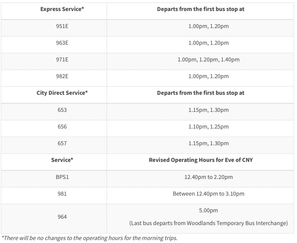 CNY Eve's Longer Bus & Train Services Means Extra Time To Catch Up With ...