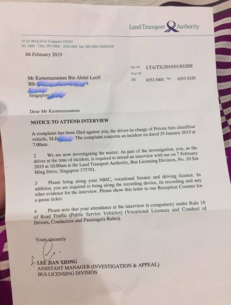 LTA Summons Go-Jek 'Kidnapper' On 7 Feb, But Video May Have Saved Him