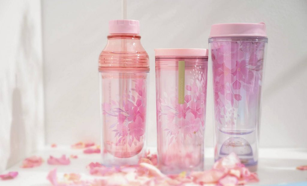 Spring Starbucks Tumblers Have Intricate Cherry Blossoms & Hummingbird ...