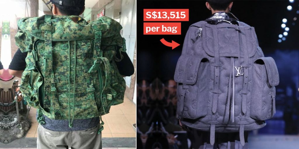 Louis Vuitton Now Has Hypebeast Bags That Look Like S'pore Army Fieldpacks