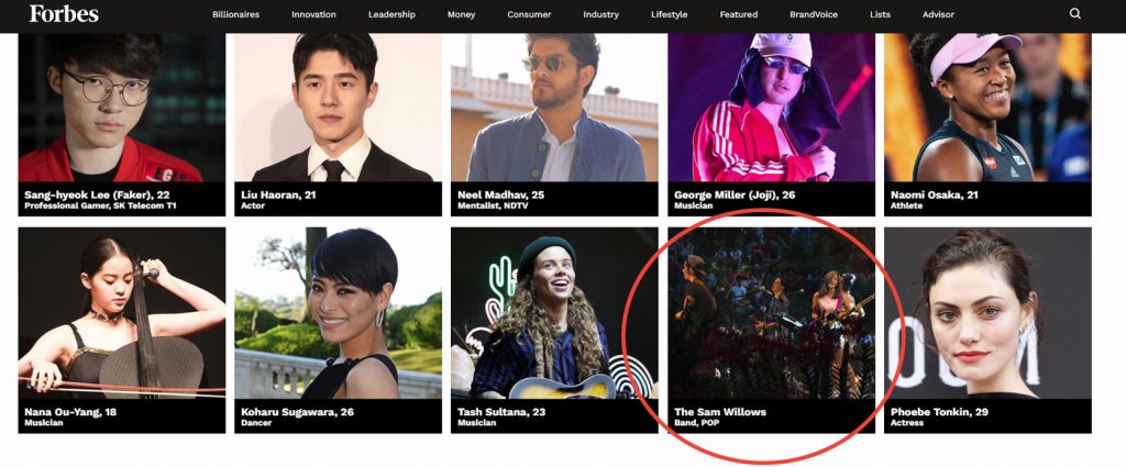 Singaporean Band The Sam Willows Makes Forbes' 30 Under 30 Asia List