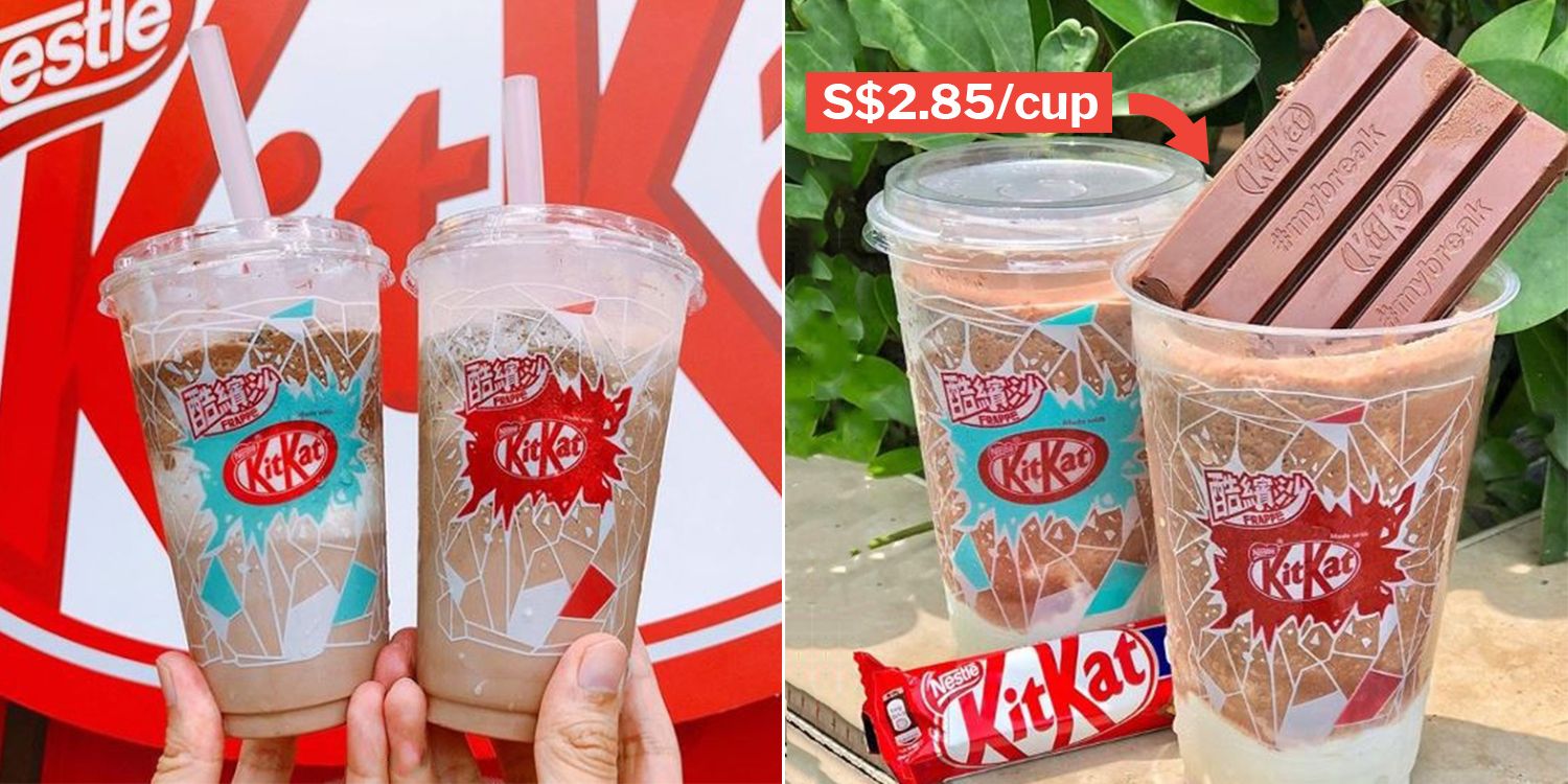 Kit Kat Frappé Now Sold In Taiwan Has A Chocolate Shell You Can Melt ...