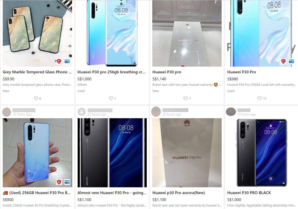 Huawei P30 Phone On Carousell Selling For $900 After US Sanctions ...