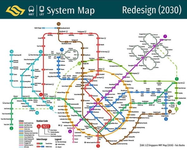 Netizen Redesigns MRT Map Again & We Hope It'll Be Used ASAP In Singapore