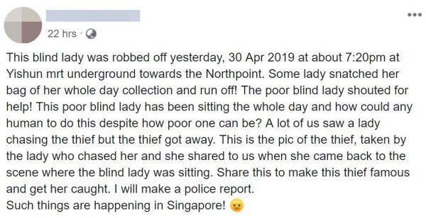 Woman Who Allegedly Robbed Blind Tissue Seller Of Entire Day's Earnings ...