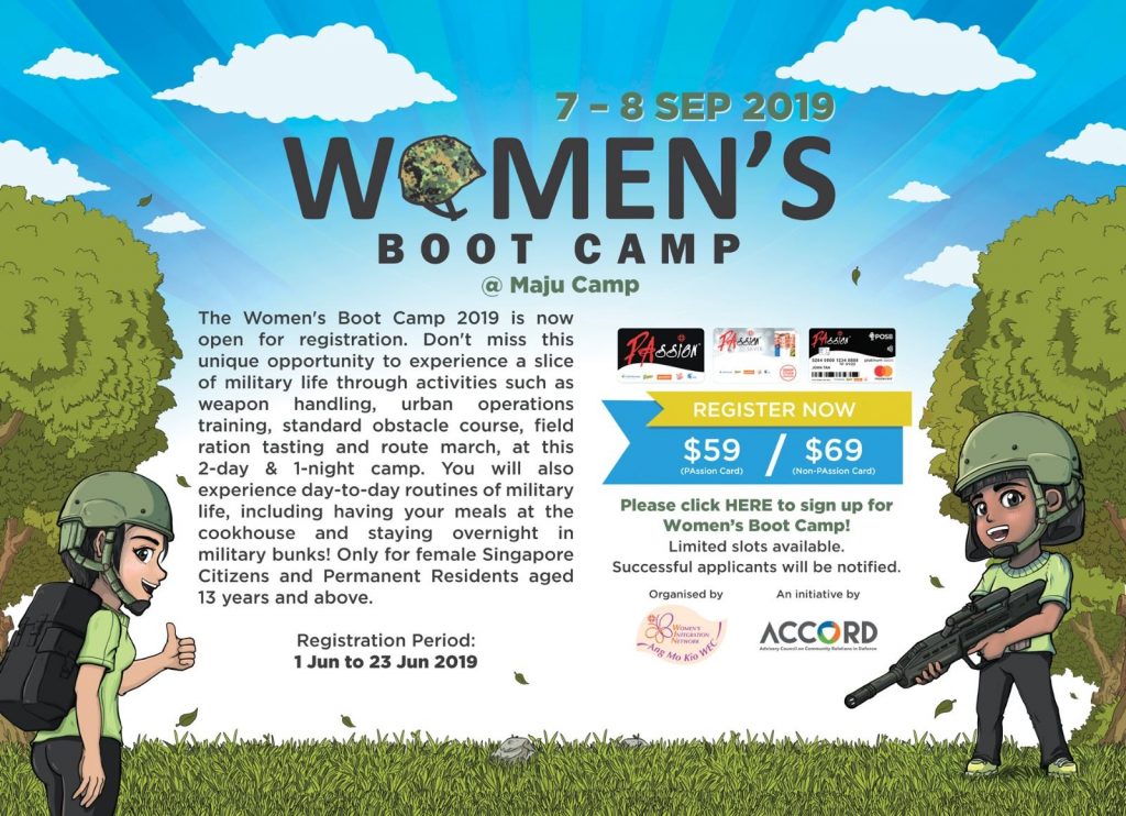 Women’s Boot Camp 2019 Gives Girls A 2D1N Staycation In SAF Camp For ...
