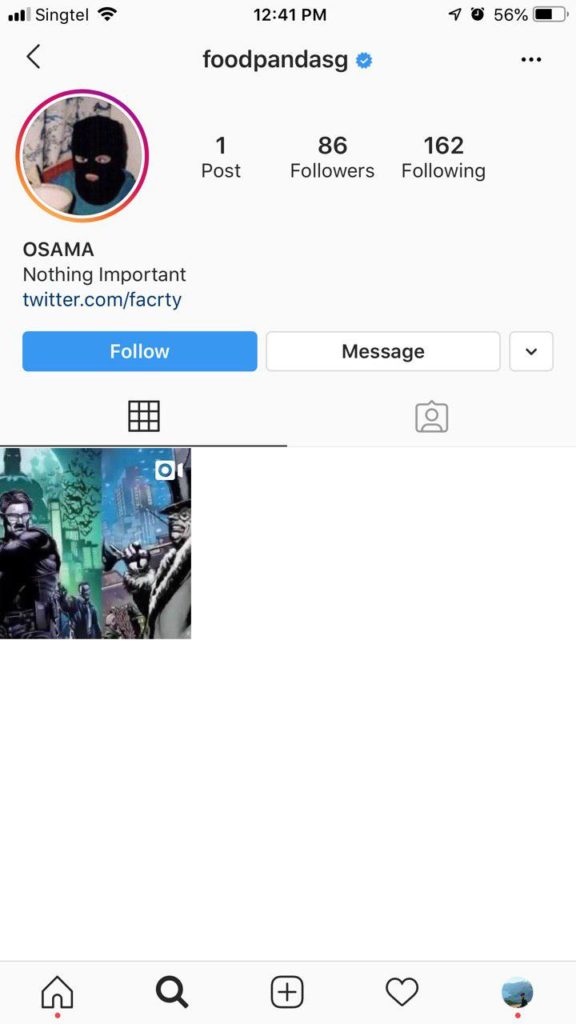 Foodpanda Instagram Account Gets Hacked, All Photos Deleted Except One