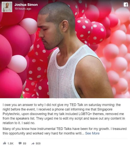 S'porean DJ Joshua Simon Refuses TED Talk After Polytechnic Says No ...