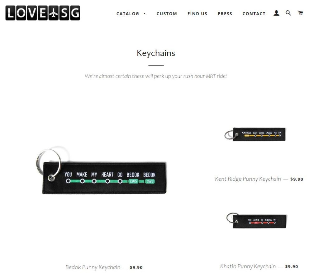 These Quirky MRT Pun Keychains By LOVE SG Will Make Your Heart Go Bedok ...