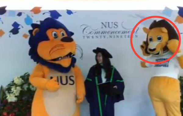 NUS Student Disguises Himself As Lion Mascot For Surprise Proposal To ...