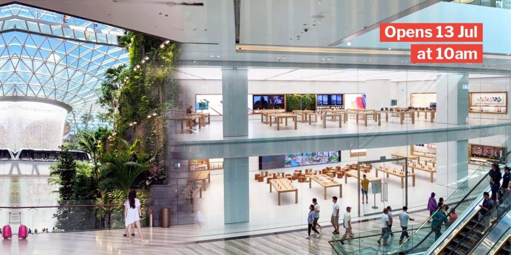 Apple Jewel Changi Is A 2-Storey Glasshouse Next To Rain Vortex & It's ...