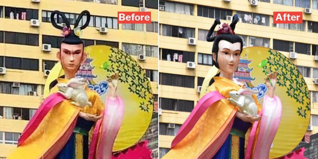 'Masculine' Chang'e Statue In Chinatown Goes For Extreme Makeover ...