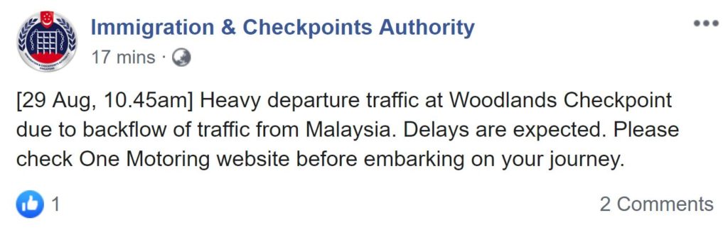 Tuas Checkpoint Sees Unusually Heavy Traffic This Morning Due To ...