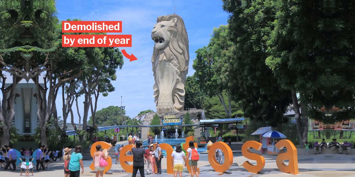 Iconic Merlion Statue At Sentosa Will Be Demolished After 21 Oct To ...