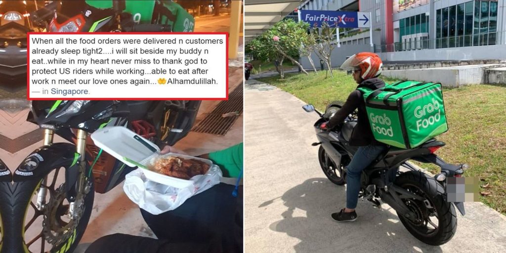 S'pore GrabFood Driver Only Eats After All Deliveries Are Made, His ...