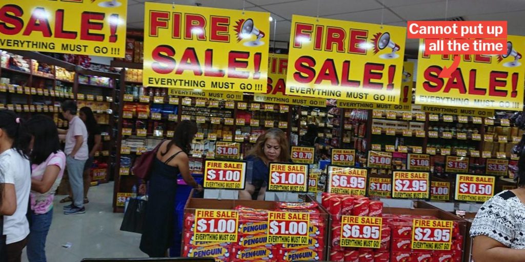 Endless Fire Sales At S'pore Stores May Stop Soon; Everything Must Go ...
