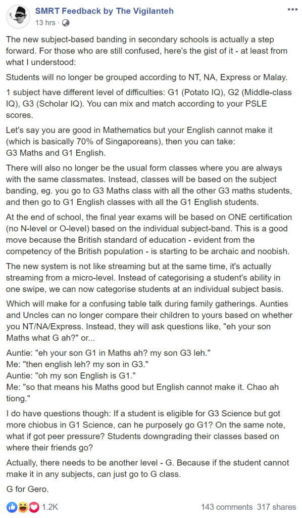 SMRT Feedback Explains Subject-Based Banding Hilariously So Even ...
