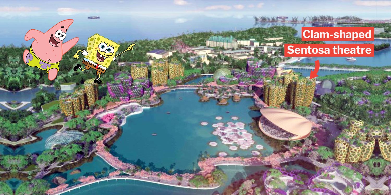Sentosa & Pulau Brani Islands Look Like Spongebob's Pineapple Coral ...