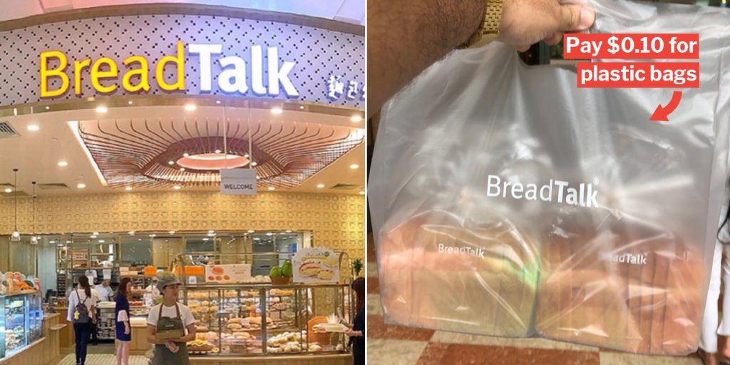 BreadTalk To Charge $0.10 For Plastic Bags At 5 Outlets Starting 15 Nov