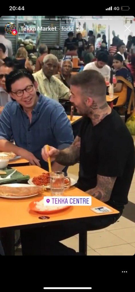 David Beckham Eating Mee Goreng In Tekka Market Has Gotten S'poreans ...