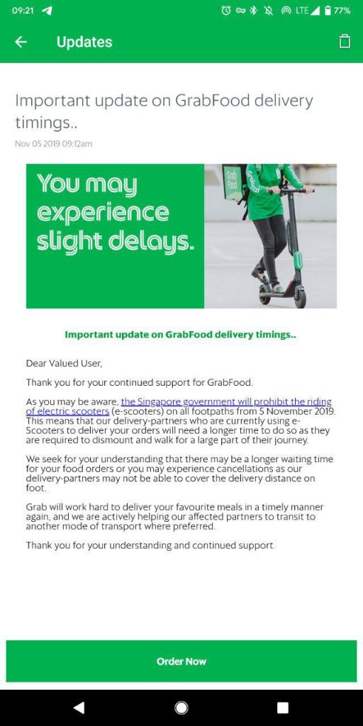 Food Deliveries Will Take Longer As PMD Ban Turns 1 In 3 GrabFood ...