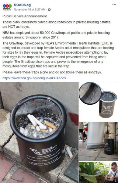 Black Containers Around S’pore Are Not Ashtrays But Traps For Aedes ...