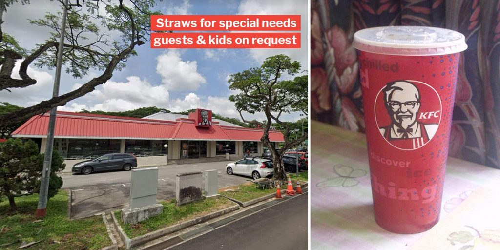 KFC S'pore Bans Plastic Cups & Straws From All 84 Outlets, Lids Are For ...