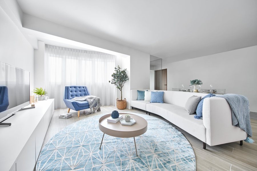 This Resale HDB Flat Is The Epitome Of Sleek With Bespoke Glass Study ...