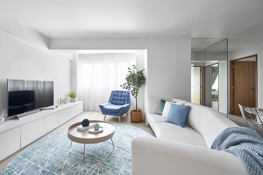 This Resale HDB Flat Is The Epitome Of Sleek With Bespoke Glass Study ...