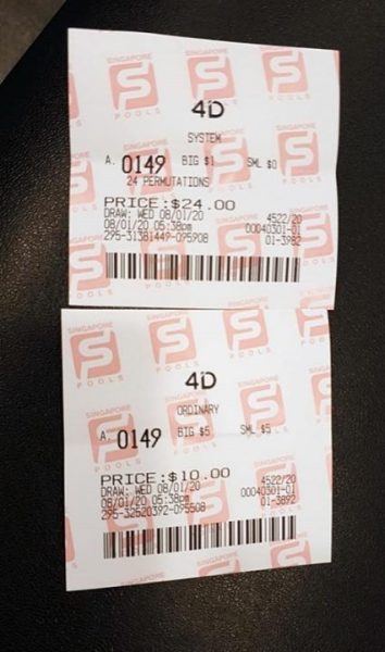 S’porean Loses 4D Tickets Worth $27,000, Offers $4,000 To Anyone Who ...