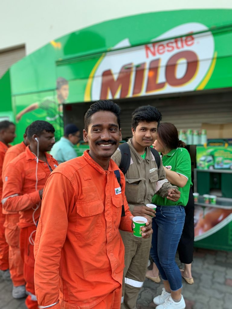 S'pore Construction Workers, Cleaners & Security Guards Get Free Milo ...