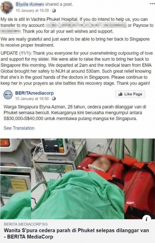 S'porean Injured In Phuket Accident Now In NUH ICU After Strangers ...