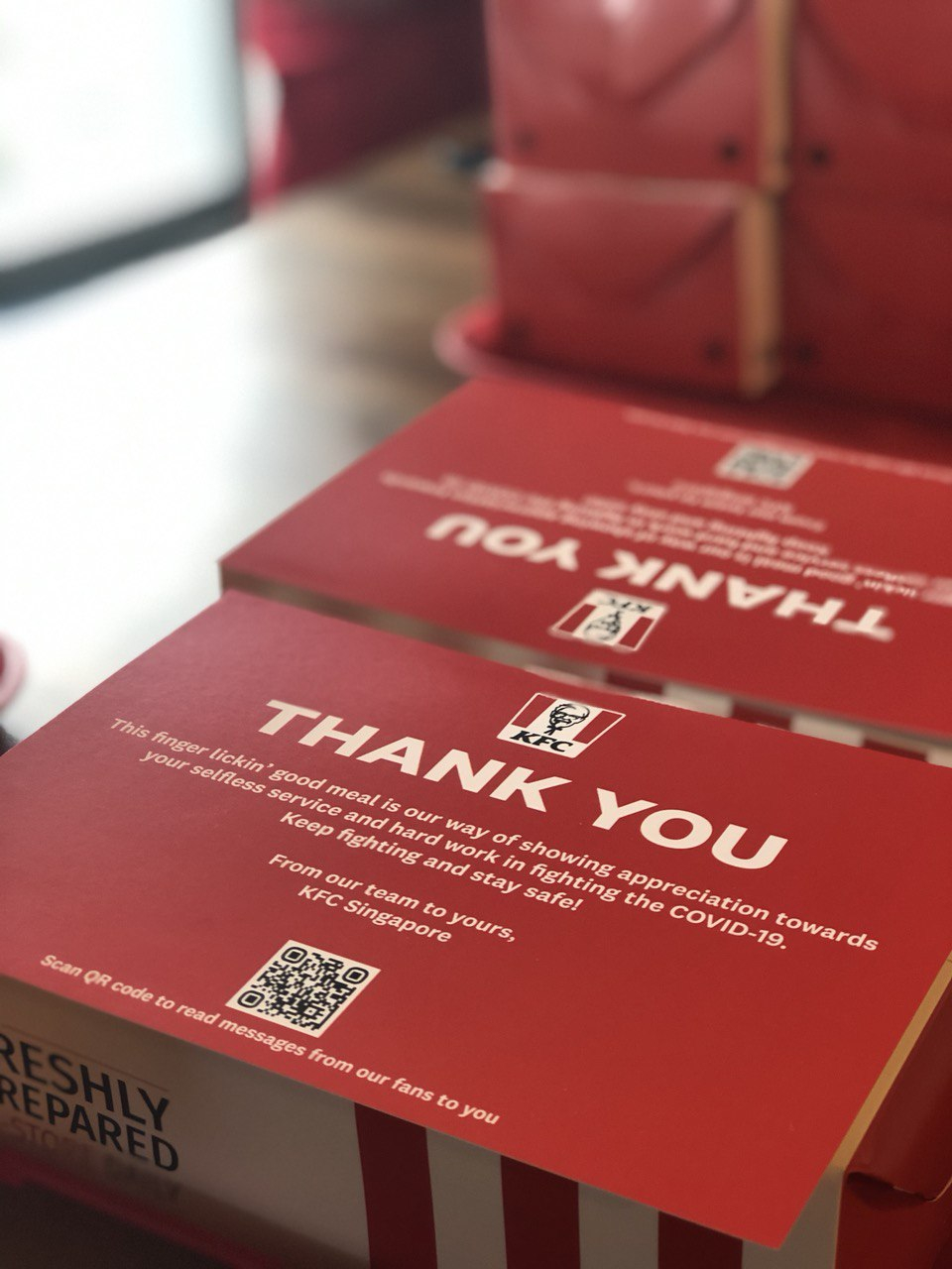 KFC Treats SGH Staff To Free Meals, Every Box Comes With Heartfelt ...