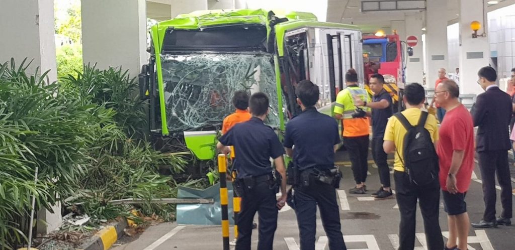 Bus Accident At Changi Airport Interchange Injures 6, SCDF Rescues ...