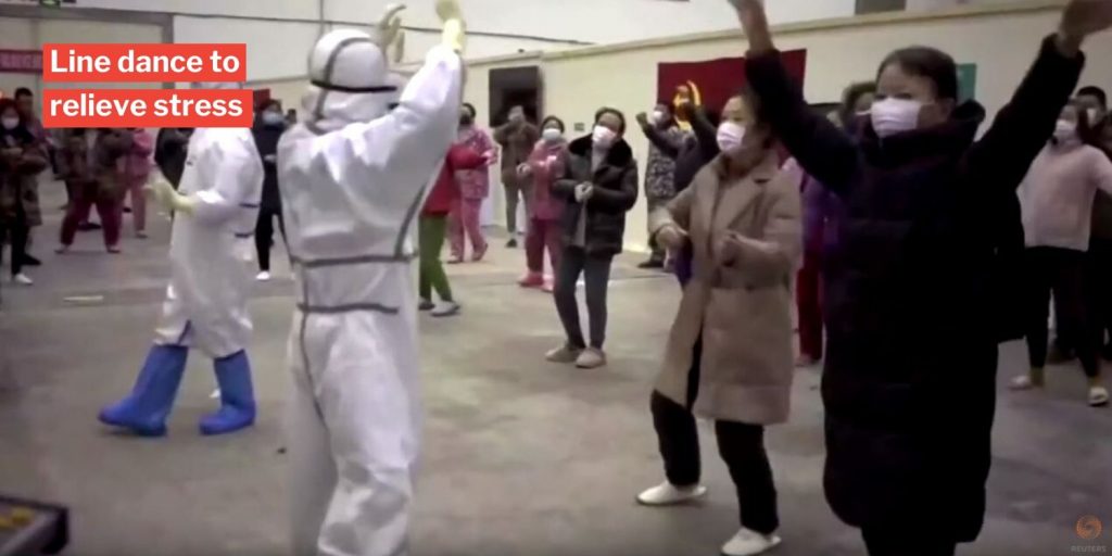 Wuhan Medical Workers In Protective Gear Dance With Covid-19 Patients ...