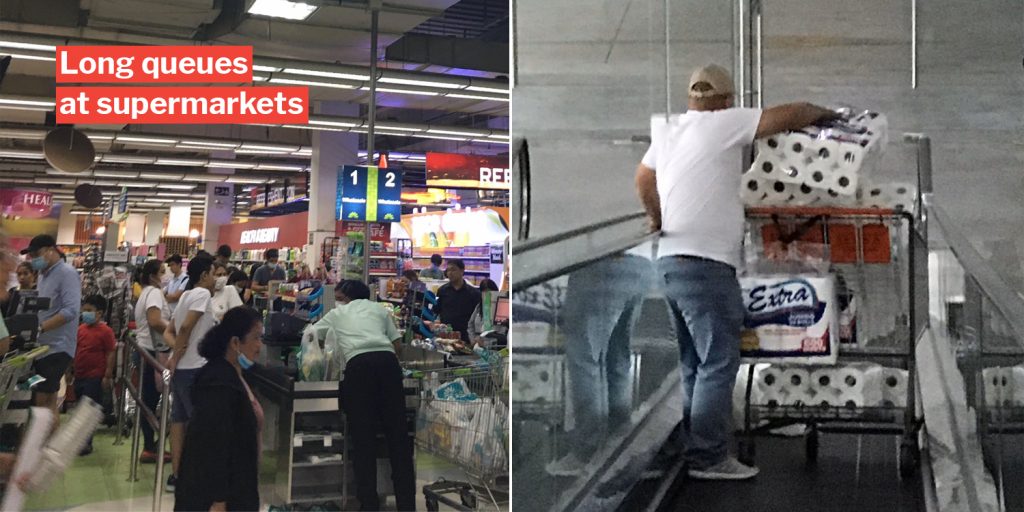 Long Queues At Manila Supermarkets Despite Duterte Reassuring Citizens ...