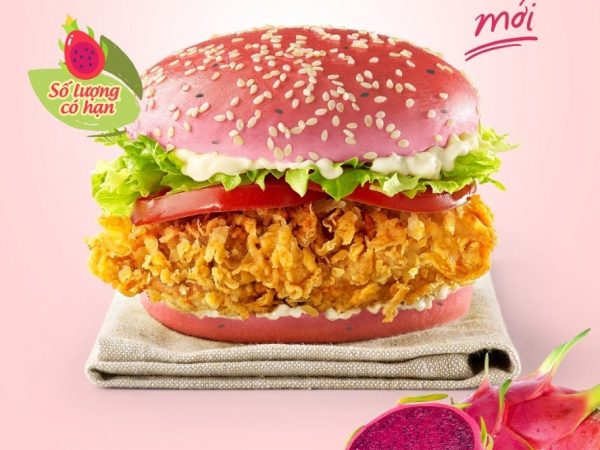 Pink KFC Burger Infused With Dragon Fruit Is A Surprise Delight Vietnam ...