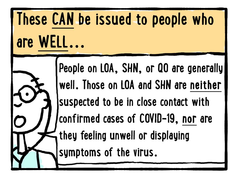 MOE Comic Differentiates LOA, SHN & Quarantine, Assures Teachers Check ...