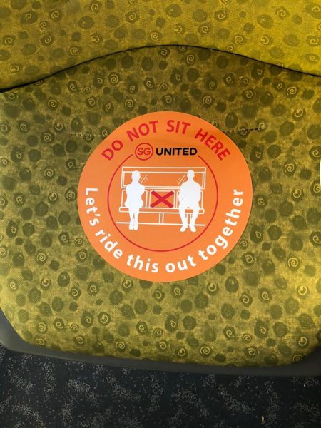 Safe-Distancing Stickers Now On Public Transport, Enforcement Officers ...