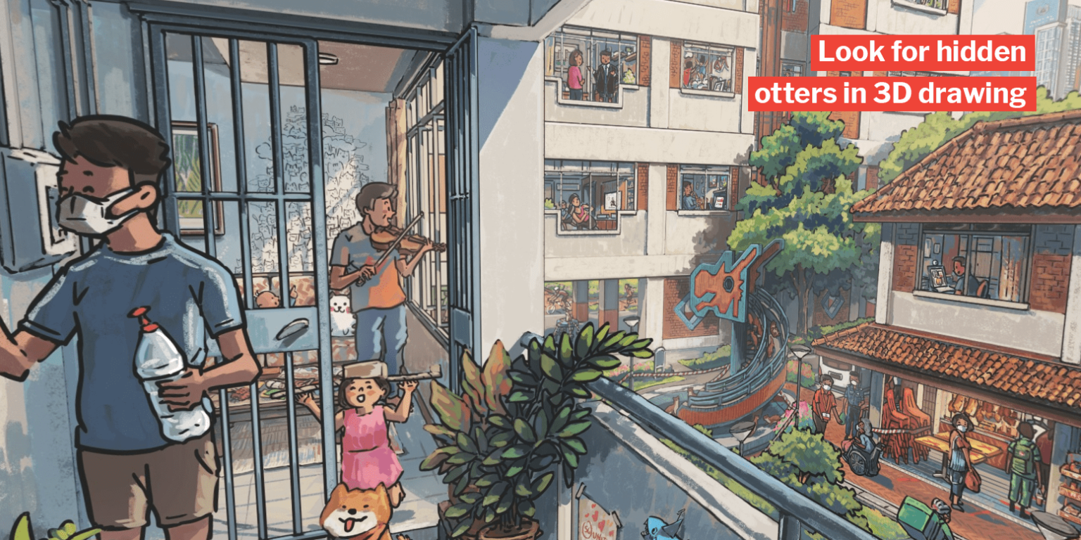 This HDB Drawing Is A 'Circuit Breaker' Easter Egg Hunt, With A Literal ...