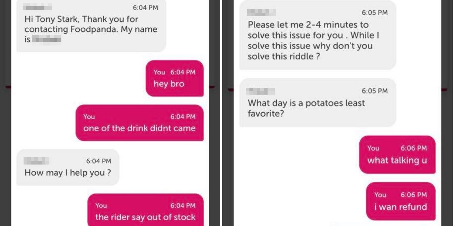 Foodpanda Helpline Asks Customer To Solve Riddle While Waiting He Foodpanda Helpline Asks Customer To Solve Riddle While Waiting He