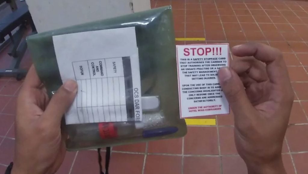 OCS Safety Stoppage Card Lets Cadets Pause Training When Unsafe ...