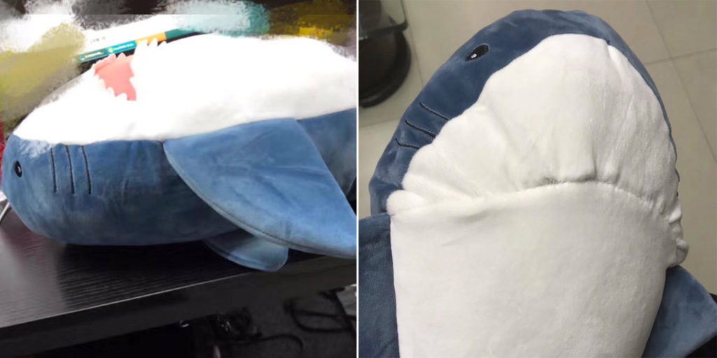 Ah Ma Thinks IKEA Shark Looks Too Fierce, Sews Jaws Into A Toothless Grin