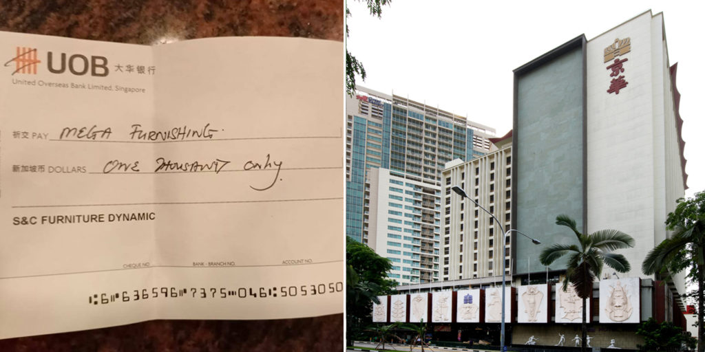 Honest Soul Finds $1,000 UOB Cheque, Returns It To Newton Hotel Desk ...