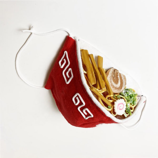 Realistic Ramen Mask Design Paired With Foggy Glasses Is A Real Mood
