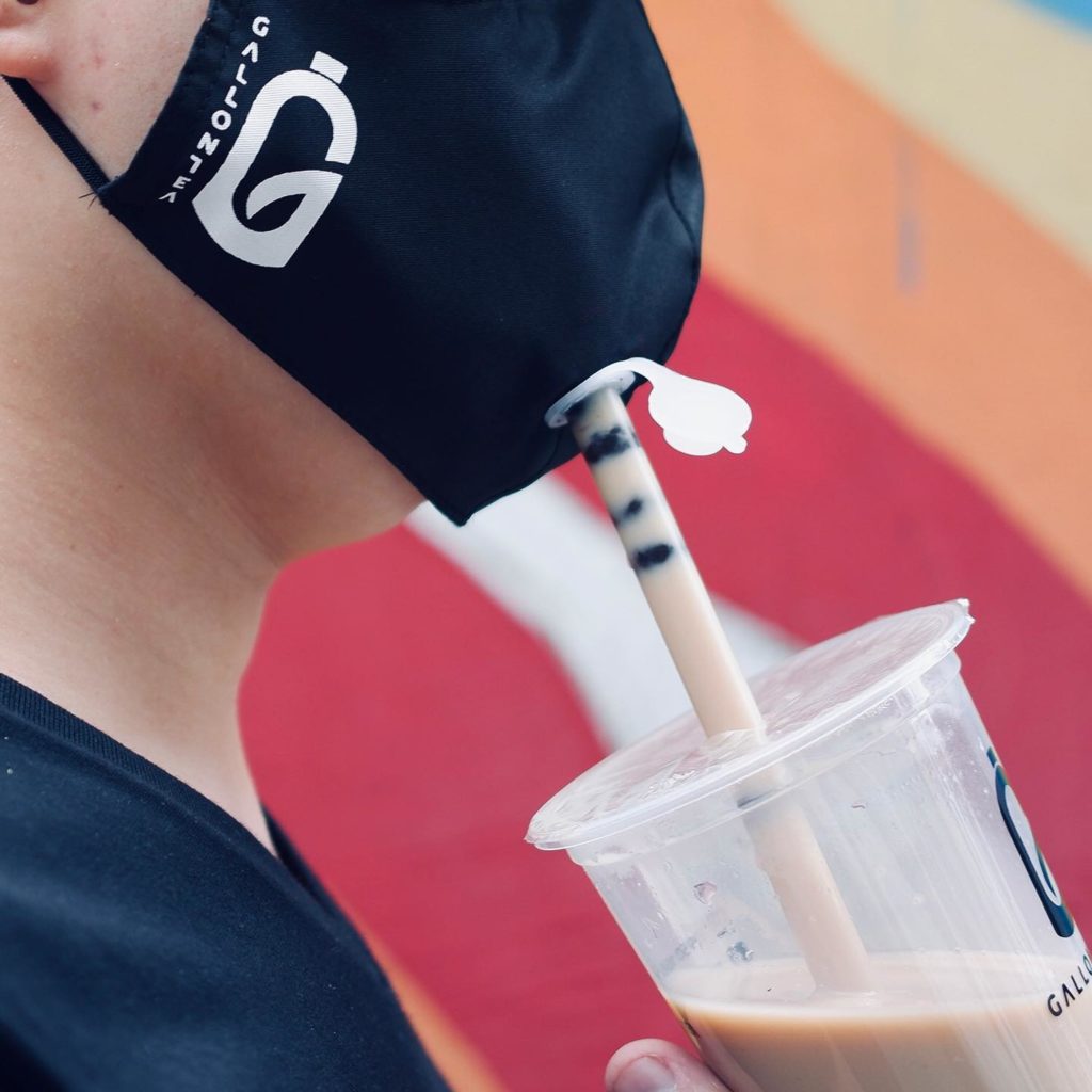 Bubble Tea Mask With Straw Opening Lets You Sip Away Without Hassle, A ...