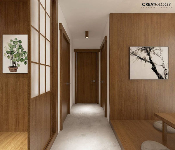 This 4-Room HDB Flat Design Is A Zen Ryokan With Tatami Dining Tables ...