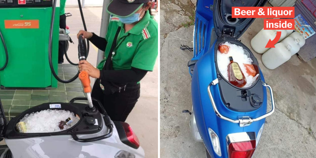 Motorcycle Riders Pack Ice Cubes In Seats, Use Them As Mini Cooler Boxes