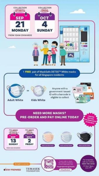 S'pore Residents Will Get 2 Free Masks Each From 21 Sep, Can Pre-Order ...